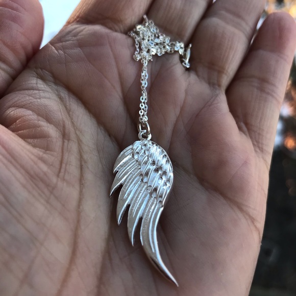 Jewelry | Solid New Sterling Silver Wing Necklace | Poshmark